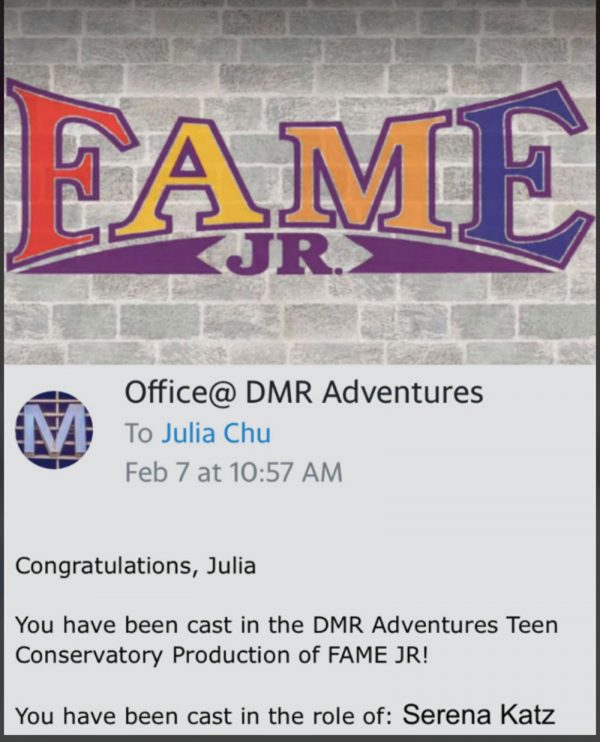 Julia Joan Chua plays the role of 'Serena Katz' in the 'FAME JR ...