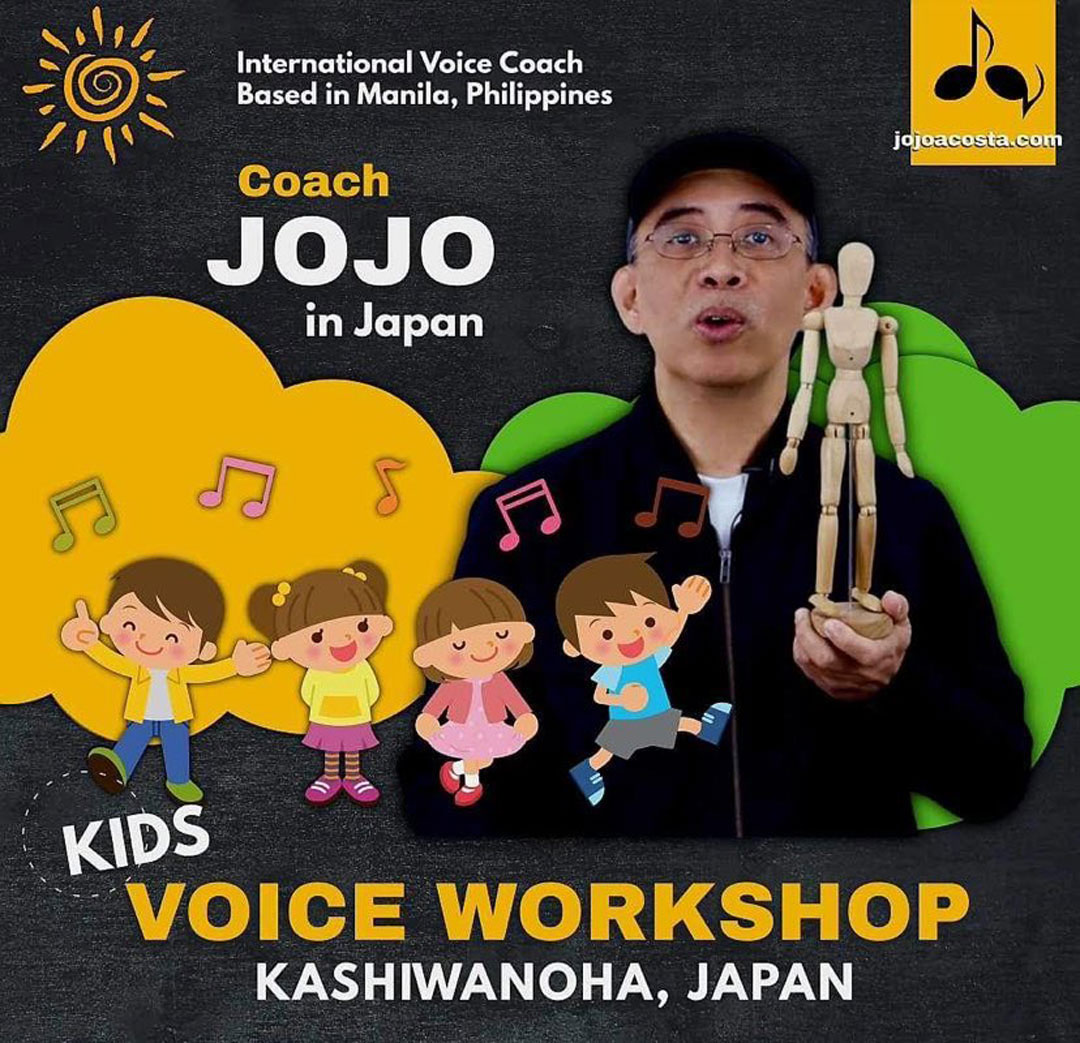 Coach Jojo Acosta Kids Voice Workshop in University of Tokyo - Jojo ...